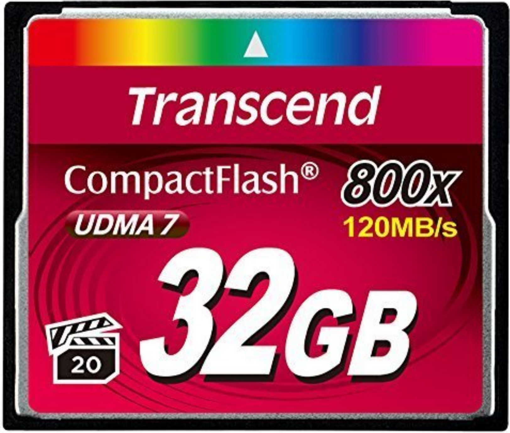 Transcend TS32GCF800, 32 Go, flash compact, MLC, 120 Mo/s,