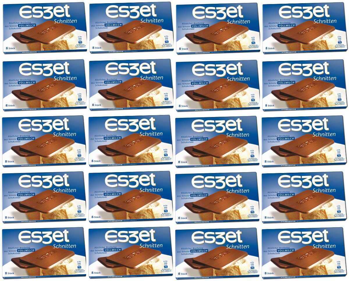Eszet Schnitten 8 Vollmilchschokoladen Täfelchen 75g 20er