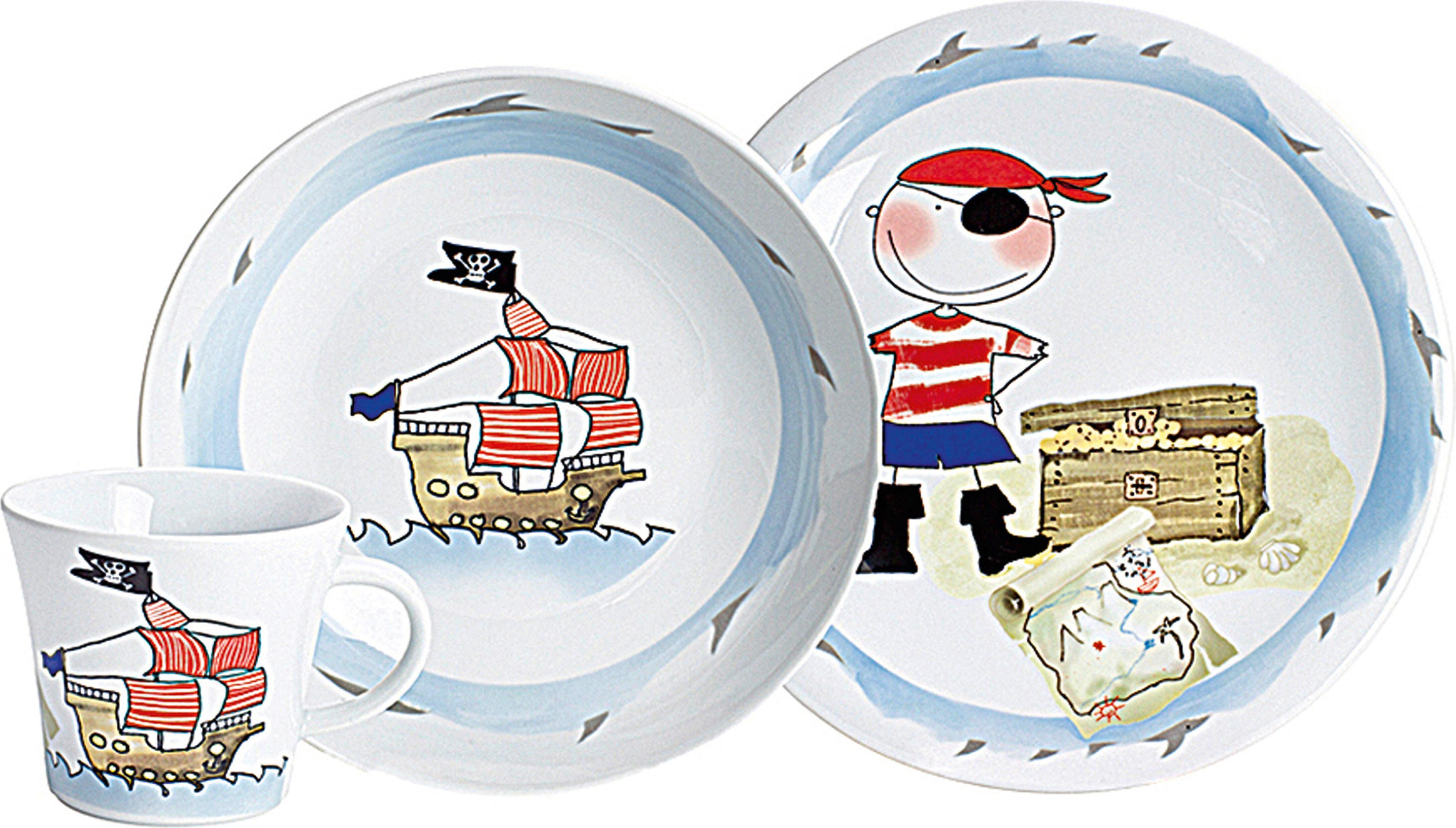 KAHLA Kindergeschirr Schatzpirat Porzellan 3teilig