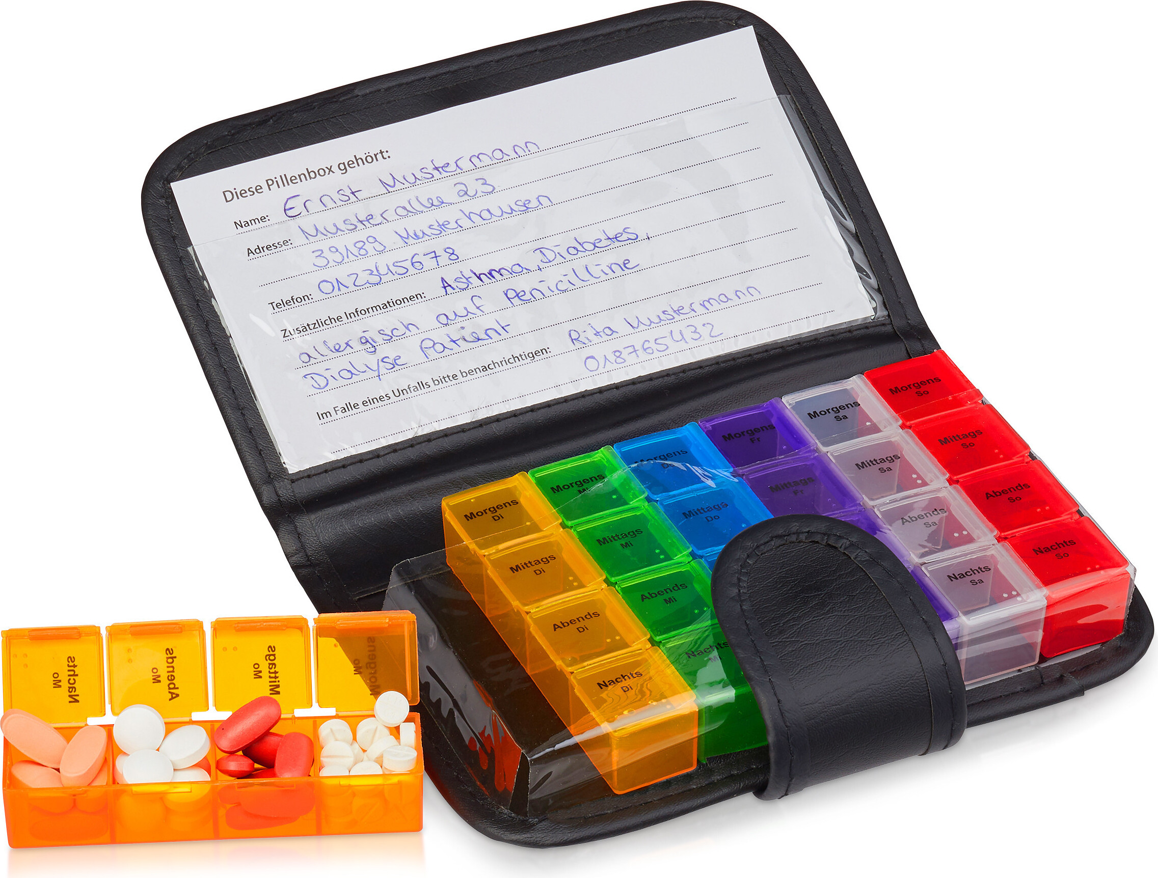 box na tablety relaxdays 7 dní s puzdrom Krabičky na lieky