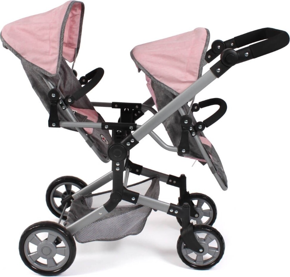 Puppenwagen Linus Duo, Melange grau-rosa | Kaufland.at