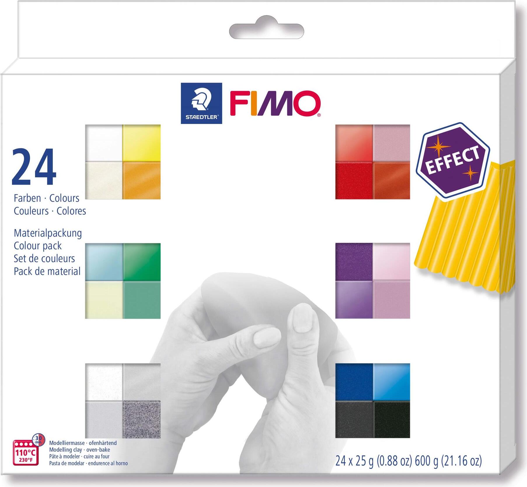 FIMO 8013 C24-1 Kit de pâte à modeler FIMO EFFECT, 24
