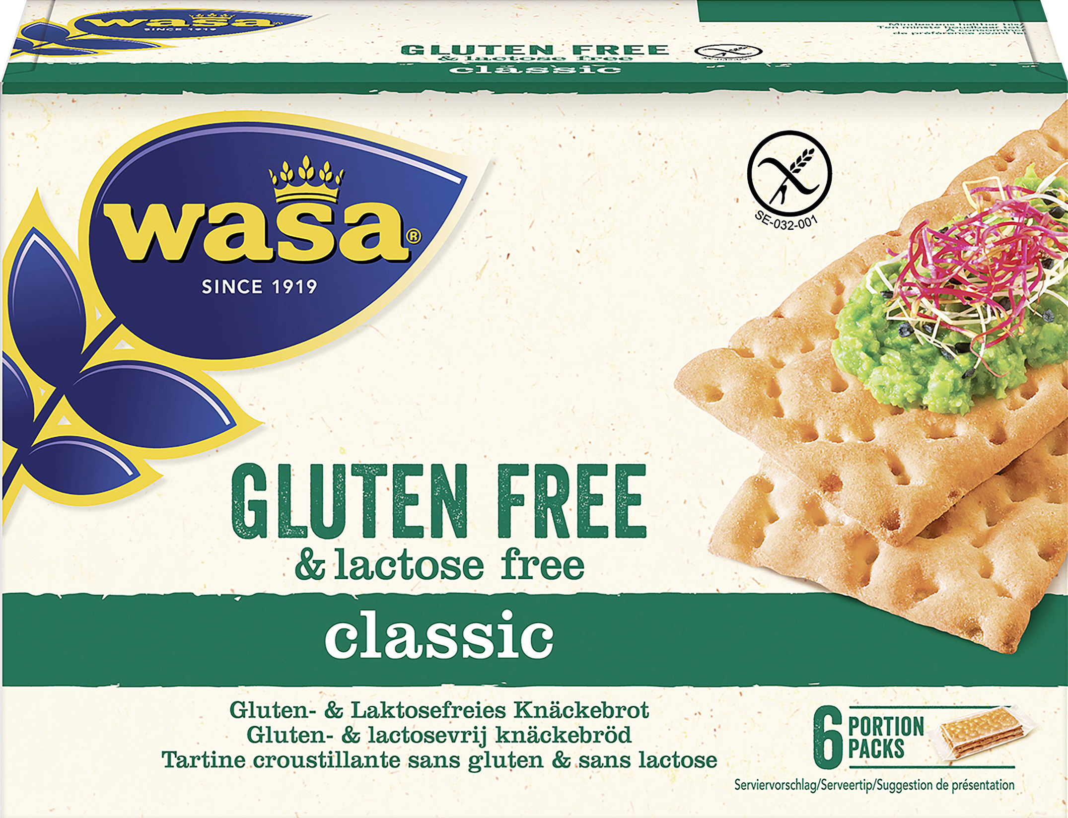Wasa pain croustillant sans gluten et sans lactose Classic