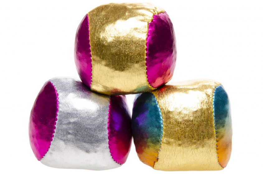 balles de jonglage espace métallique 3-pièces 4cm