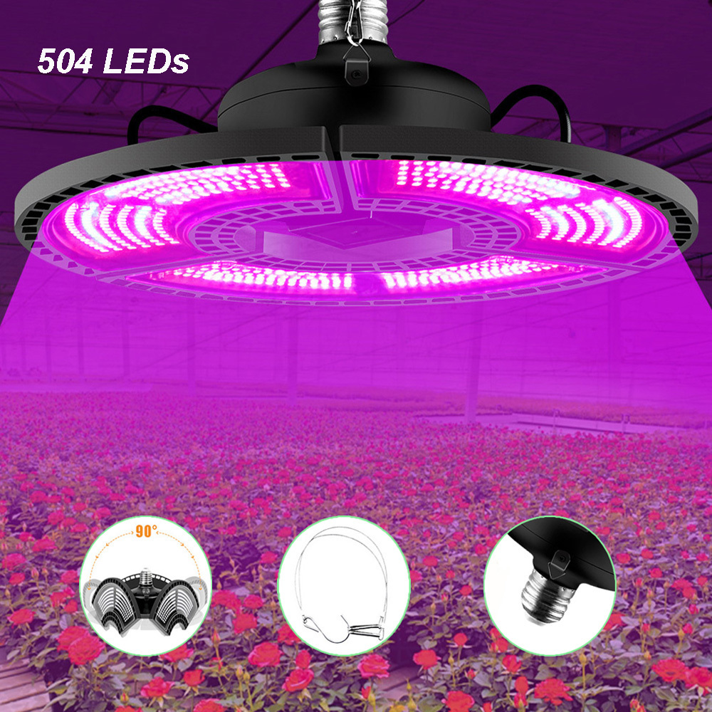 Lampe LED pour plantes à spectre complet 500W pliable,