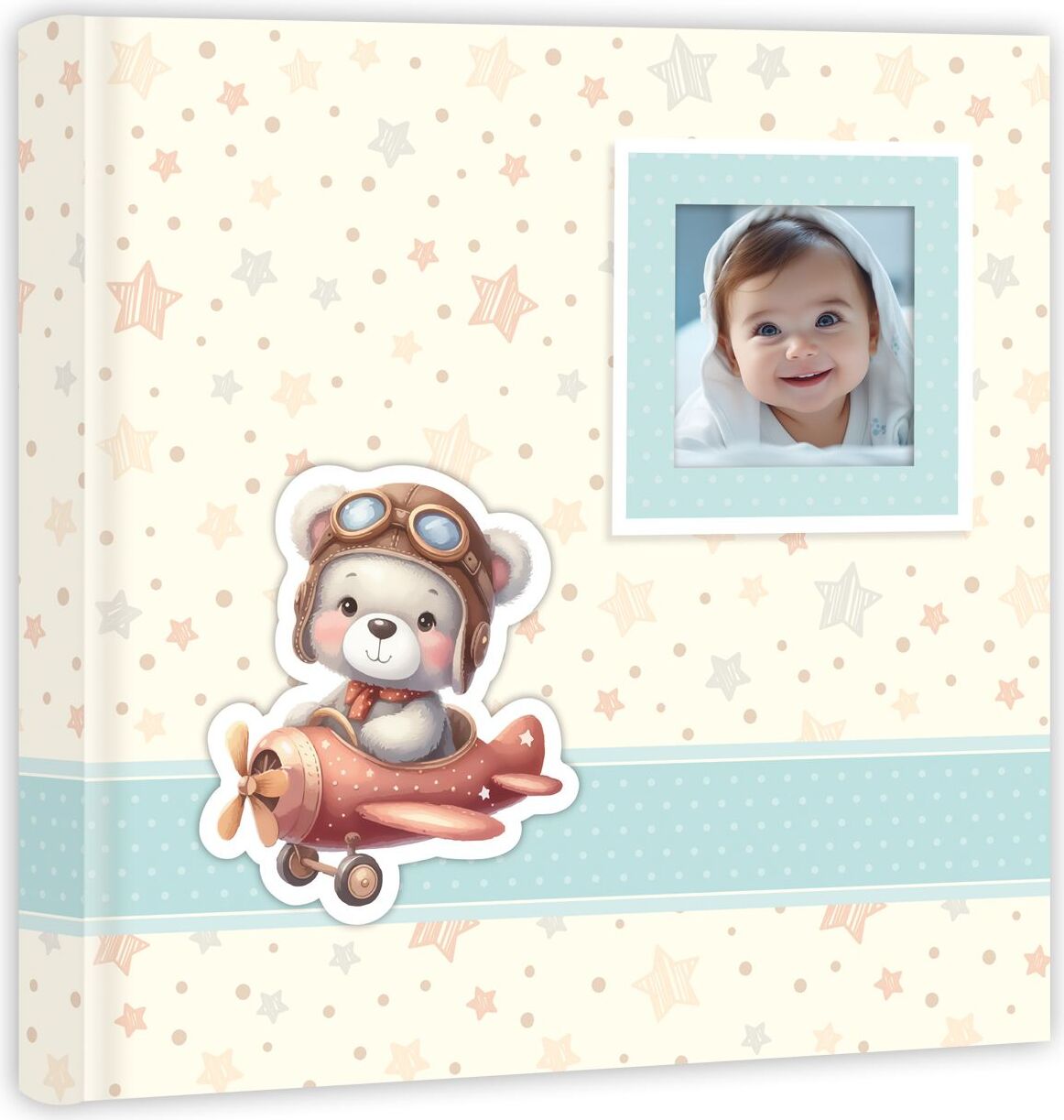 ZEP Baby Album Brian 32x32 cm bleu ourson avion 60 pages