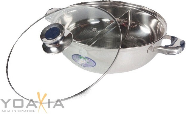 [ Ø 32cm ] HOT POT Topf mit 2 Kammern / Feuertopf