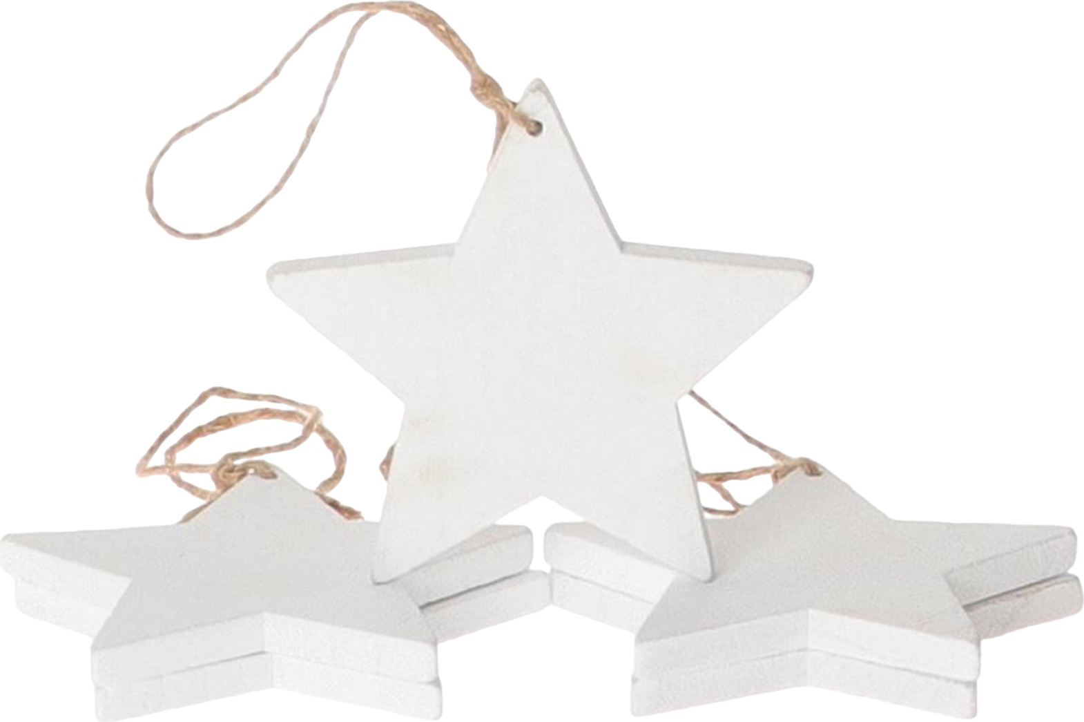 Sterne 5er-Set Dekohänger Holz 25cm weiss | Kaufland.de