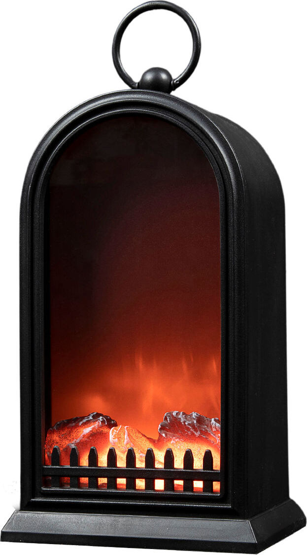 Cheminée LED 25 cm avec minuterie, batterie, USB