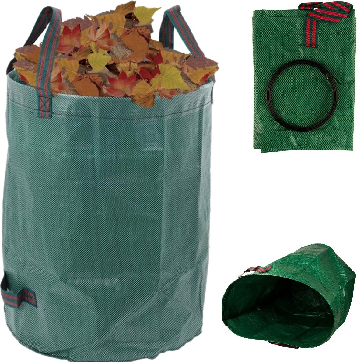 Záhradné vrece 120L Odpadkový kôš na lístie Veľký s ušami