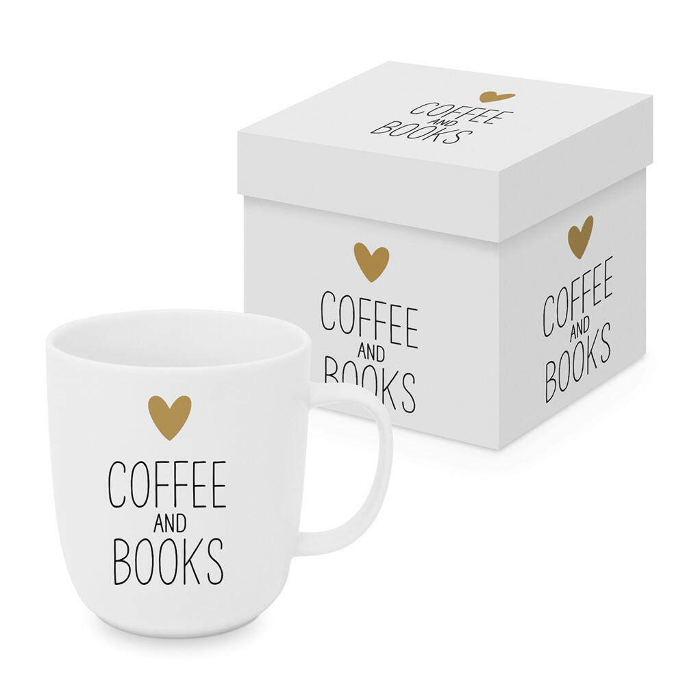 PPD Coffee & Books Matte Mug, in Geschenkbox, Henkelbecher,