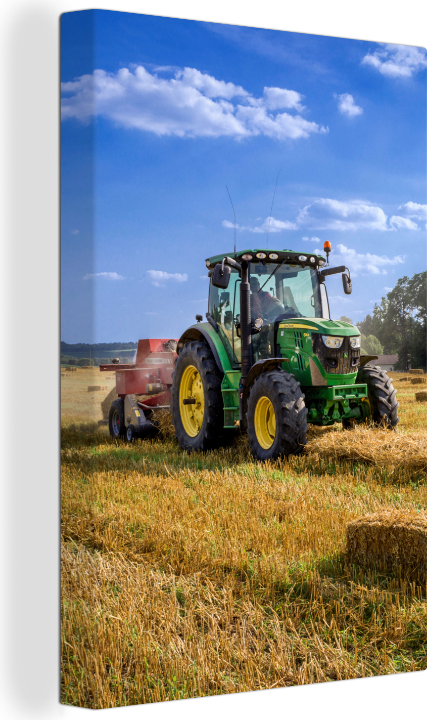 MuchoWow® - Obraz na płótnie - Traktor - Farma - Siano