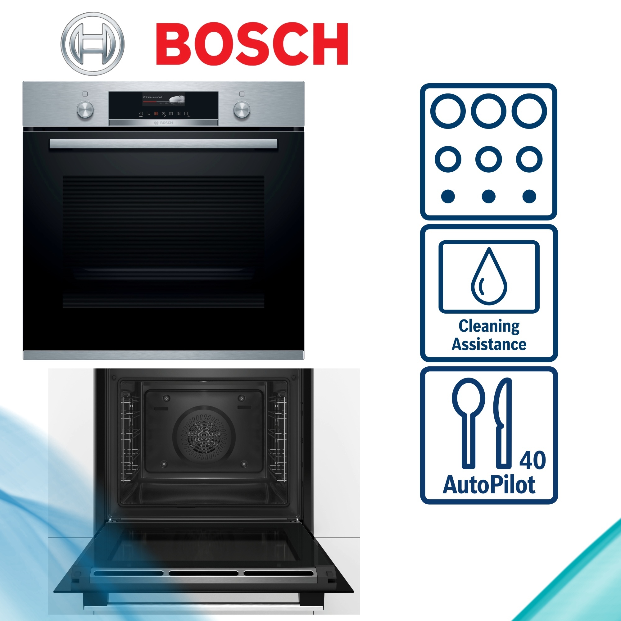 Bosch HBG579BS0, Serie 6, Einbau-Backofen, 60 | Kaufland.at