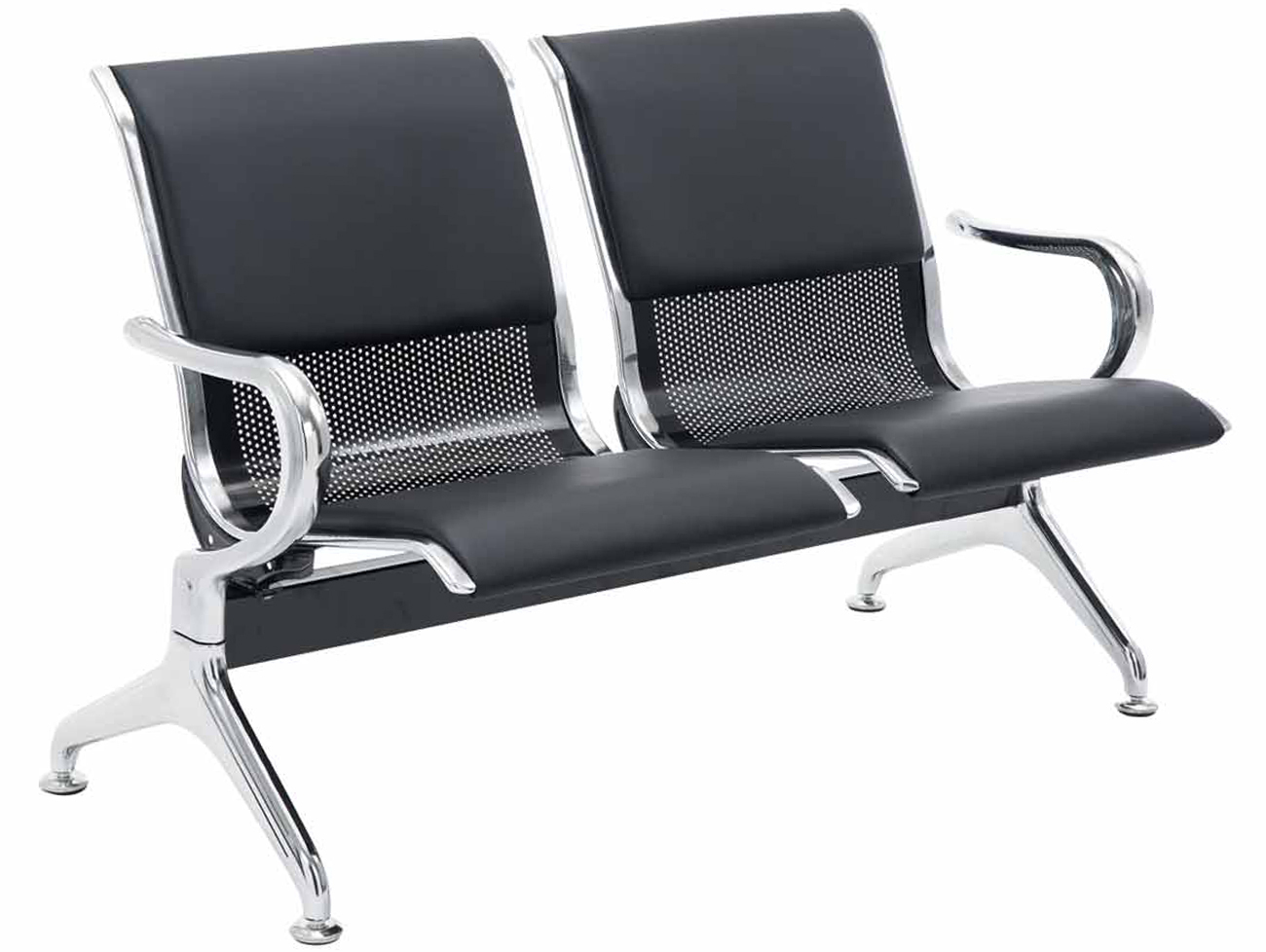 CLP Wartebank Airport Kunstlederbezug stabil aus Metall mit