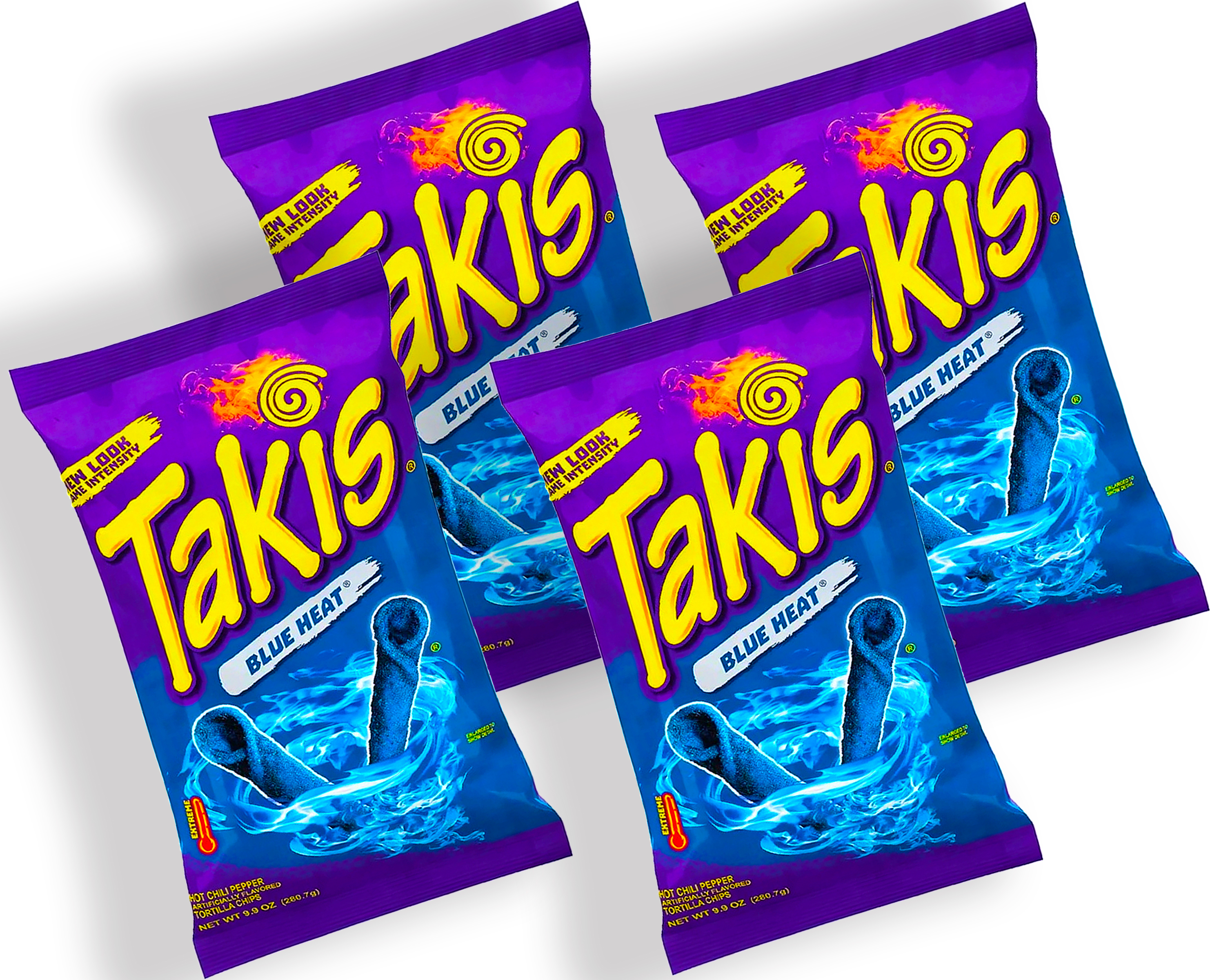Takis Chips Box - 4x Takis Blue Heat 92g - Chips grand