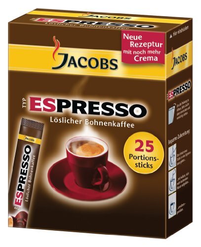 Jacobs Type Espresso Sticks | instantná káva | 25 porcií