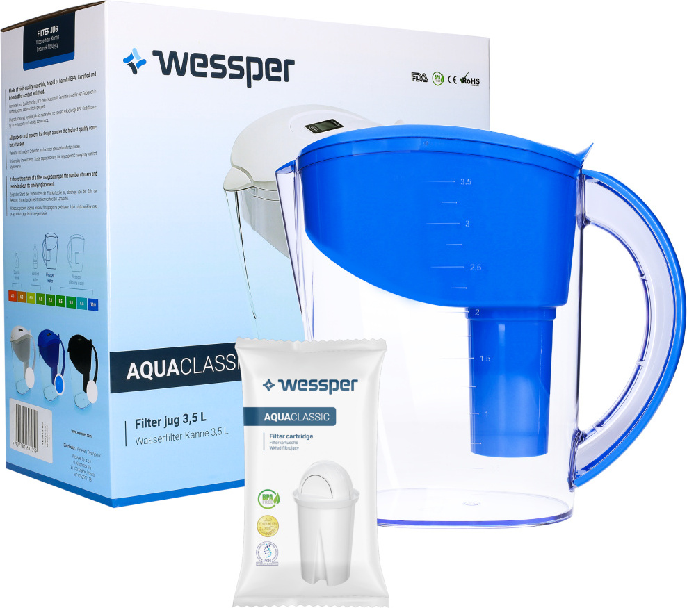 Wasserfilter Wessper Aquaclassic - Blau 3.5L - kompatibel