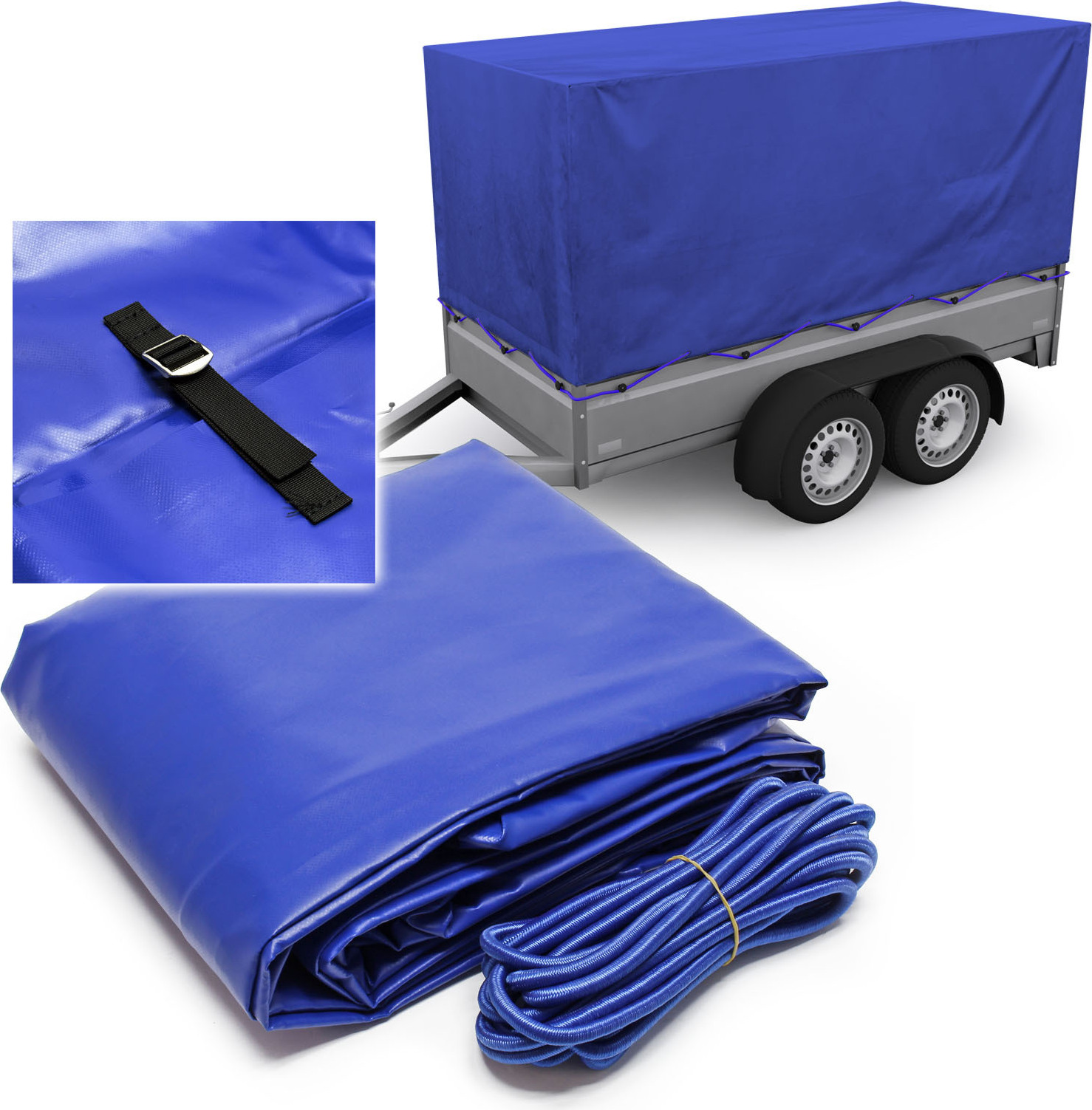 Wiltec plachta na príves 207,5 x 114 x 90 cm s popruhmi