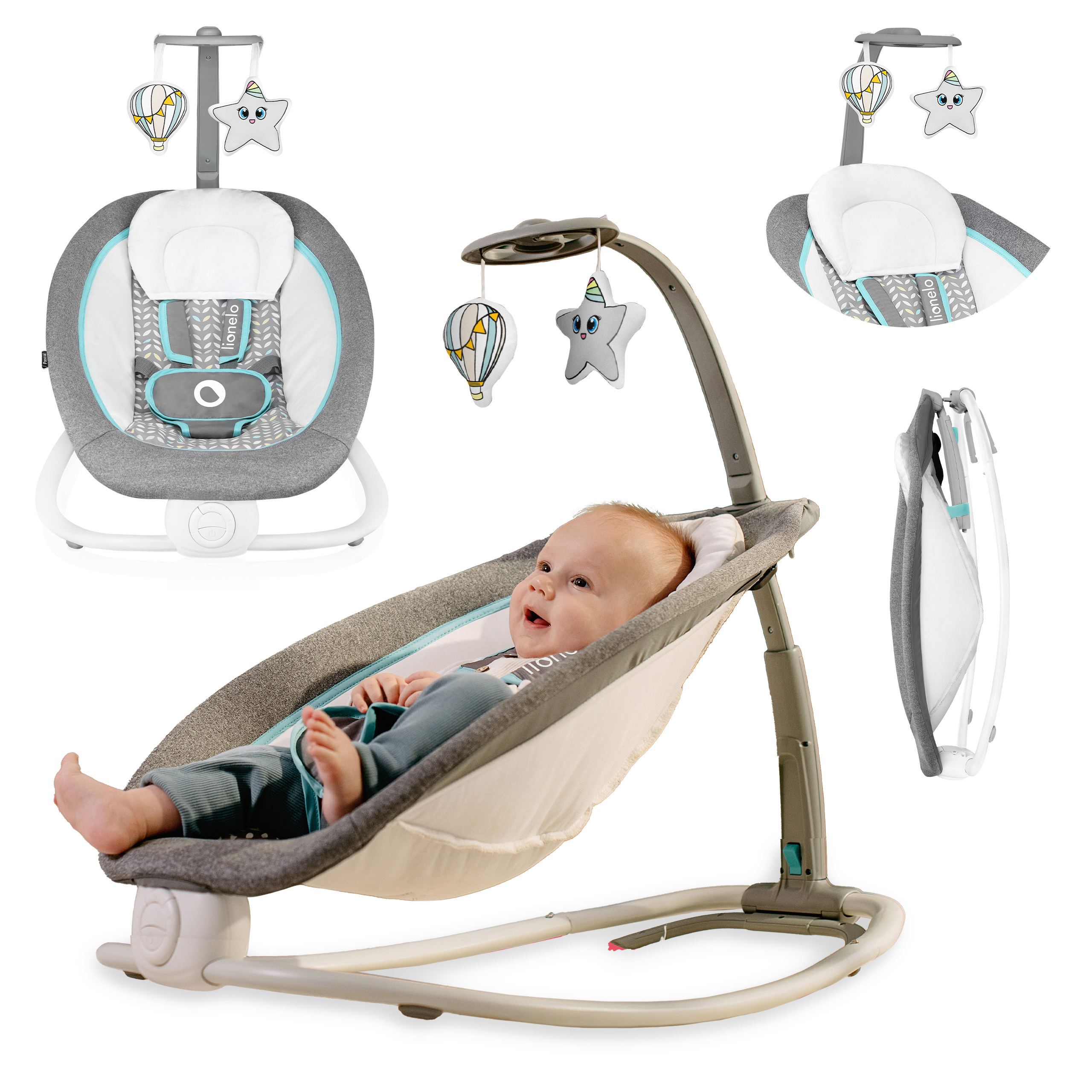 Lionelo Pascal transat bébé nid bébé balancelle enfant