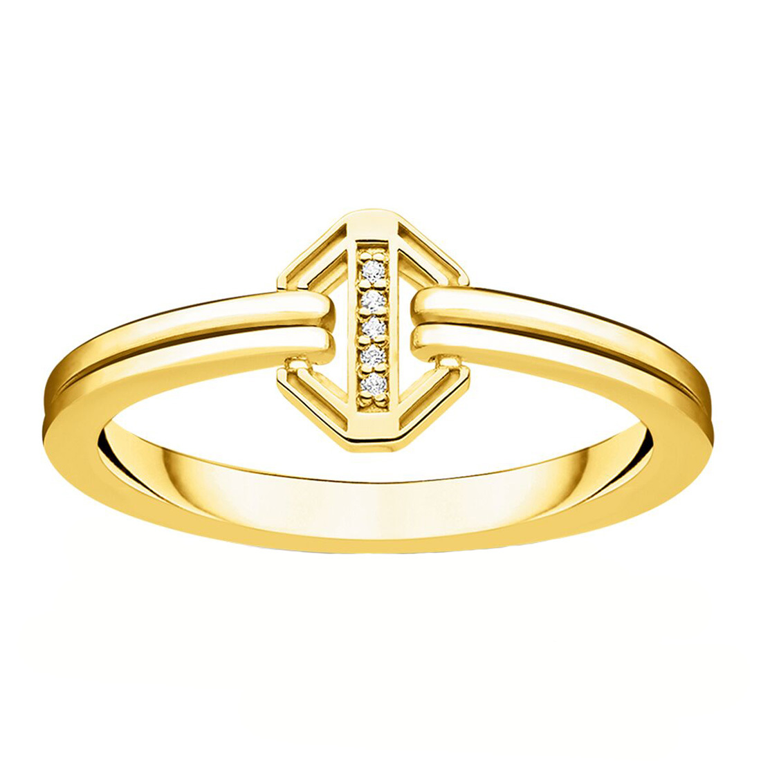 Thomas Sabo GLAM & SOUL Pierścionek srebrny Vintage złoty