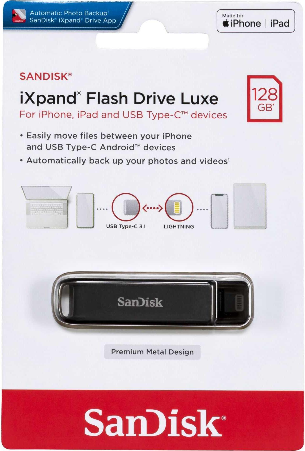 SanDisk iXpand Flash Drive Luxe 128GB