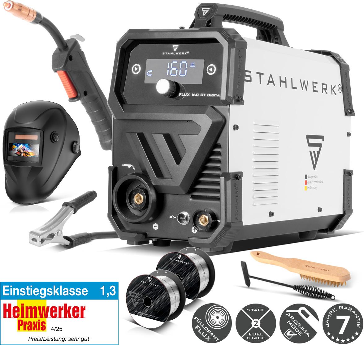 STAHLWERK Schweißgerät Mini FLUX 160 ST Digital