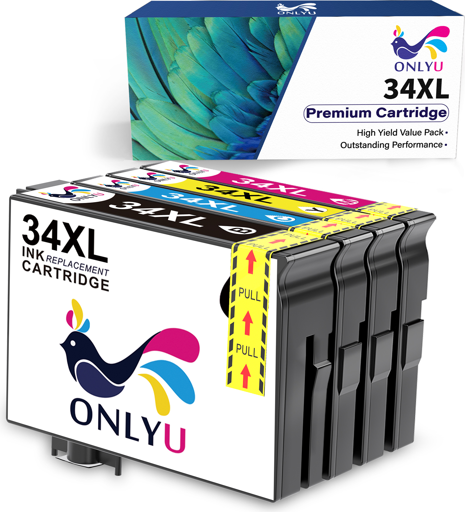 4er ONLYU für EPSON 34 XL 34XL Pro WF-3720 WF3720 DWF