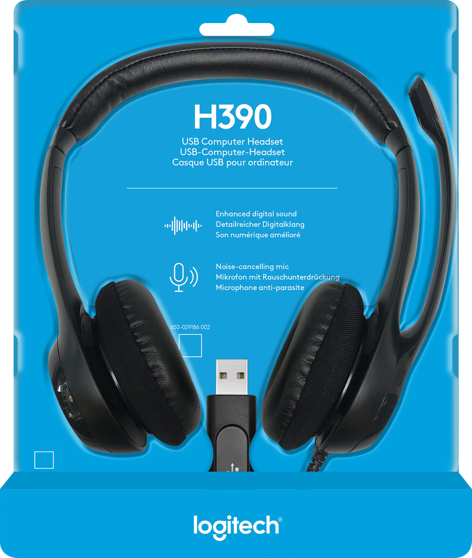 Logitech Stereo H390 981-000406 černá Sluchátka, headsety