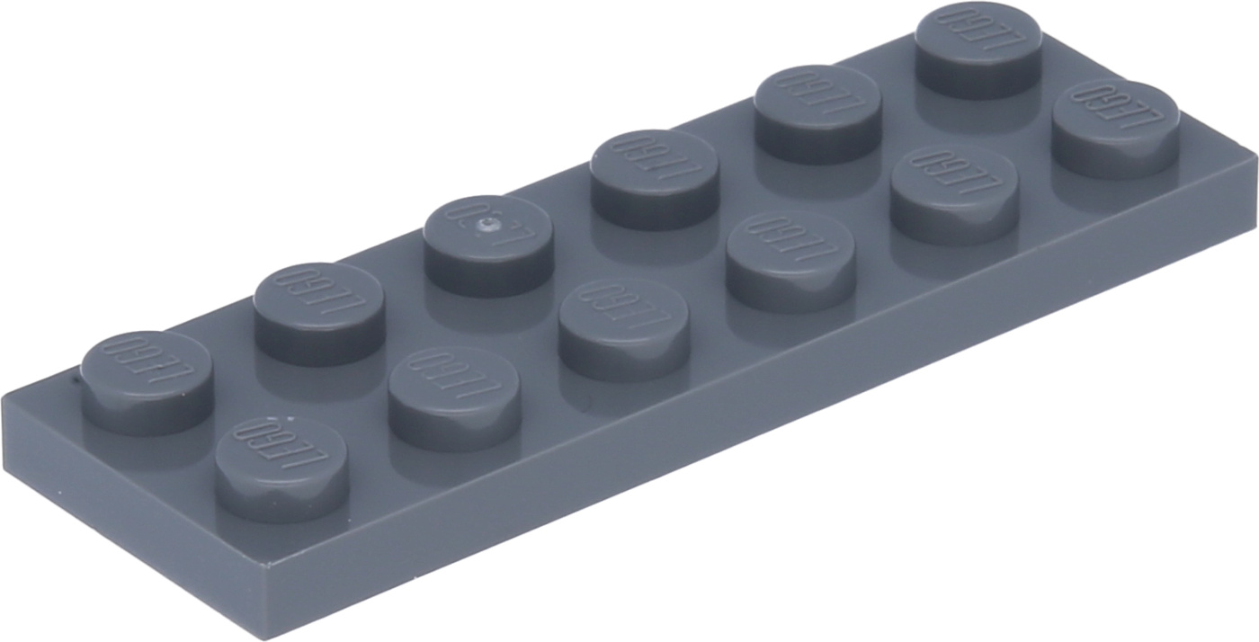 Lego® 2x6 płytka 3795 - 10 sztuk Ciemnoniebieski szary