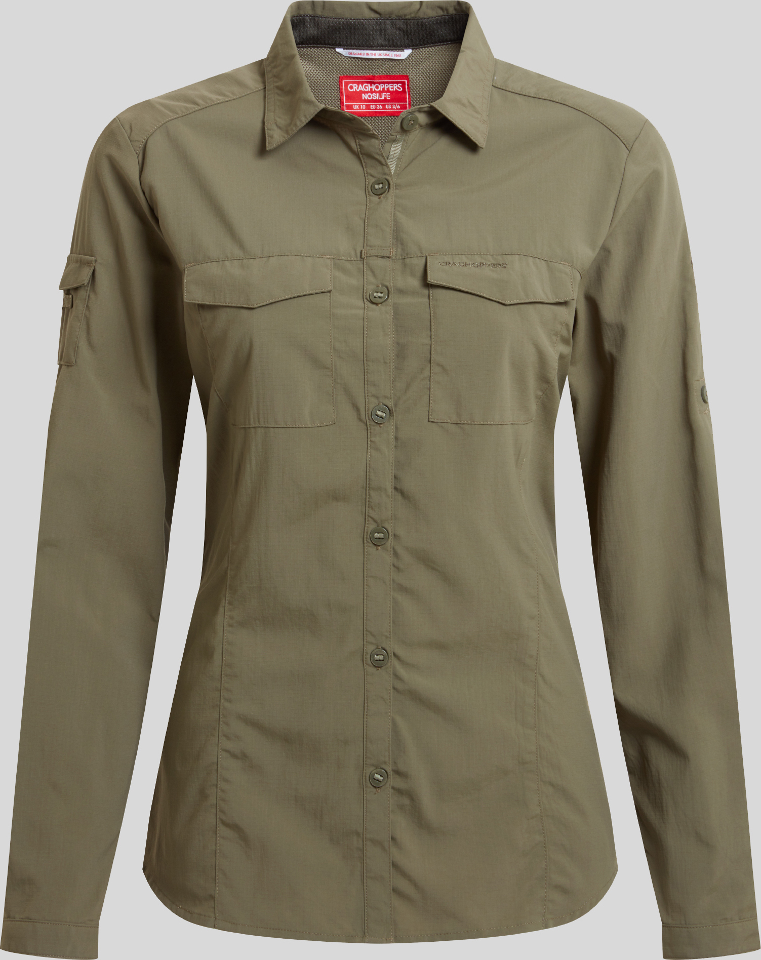 CRAGHOPPERS NosiLife Adventure Langarm Bluse II WILD OLIVE