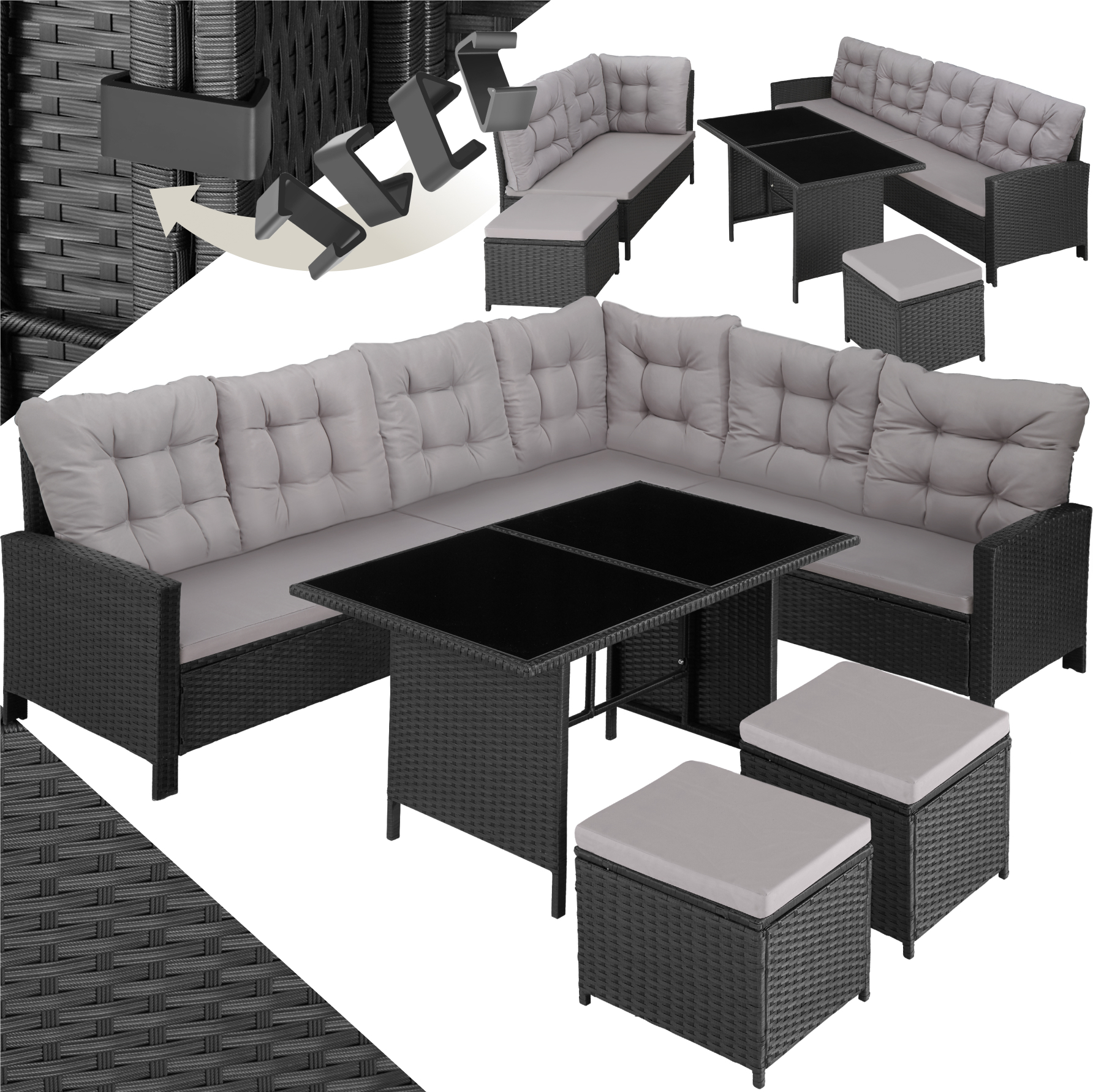 Rattan Lounge Barletta fur 6 bis 8 Personen Kaufland.at