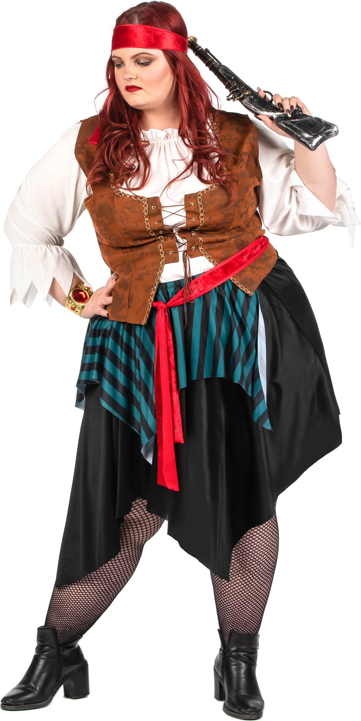 Costume di carnevale da pirata oversize in XXL per donna