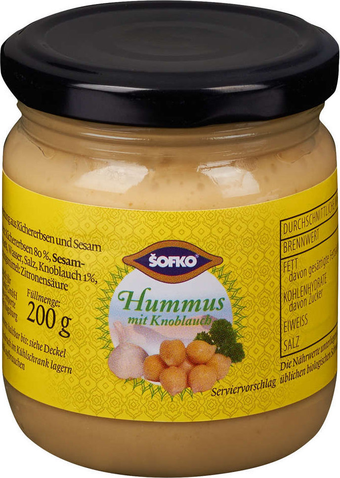 Hummus Sofko con aglio 200g Altre creme spalmabili
