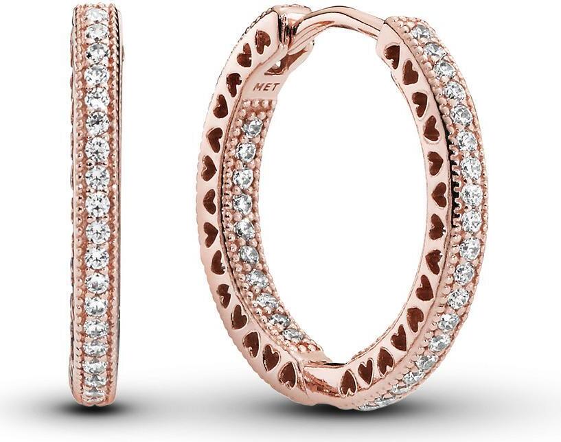 Pandora Creolen Unendliche Herzen 286318CZ 14k rosé