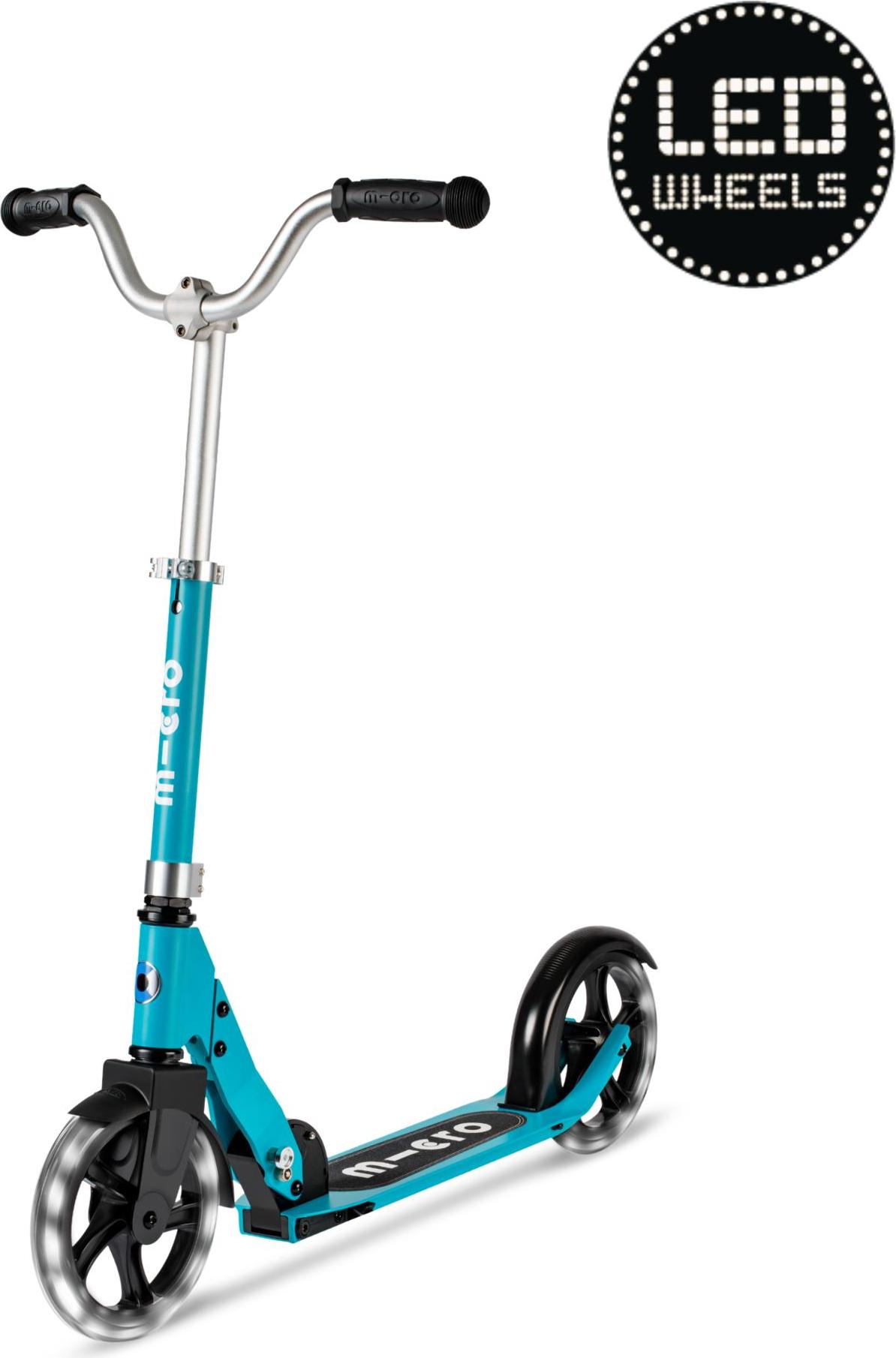 Micro Scooter LED Cruiser aqua blau Kinderroller