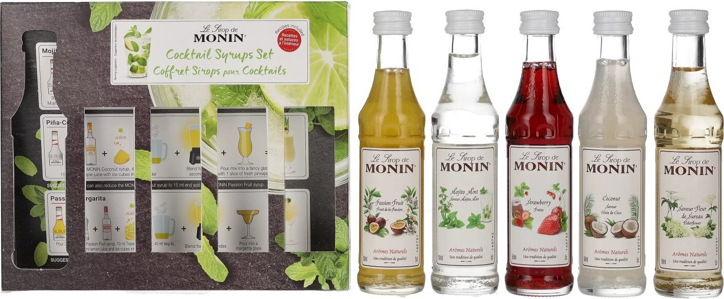Monin sirup COCKTAIL SYRUPS SET 5x0,05l | Kaufland.cz