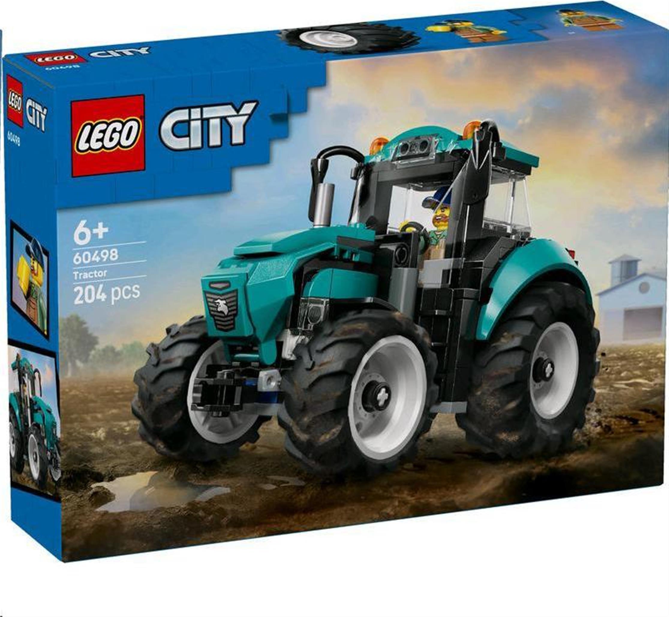 LEGO City Traktor, Sada na stavění, 6 rok/roky, Plast, 204