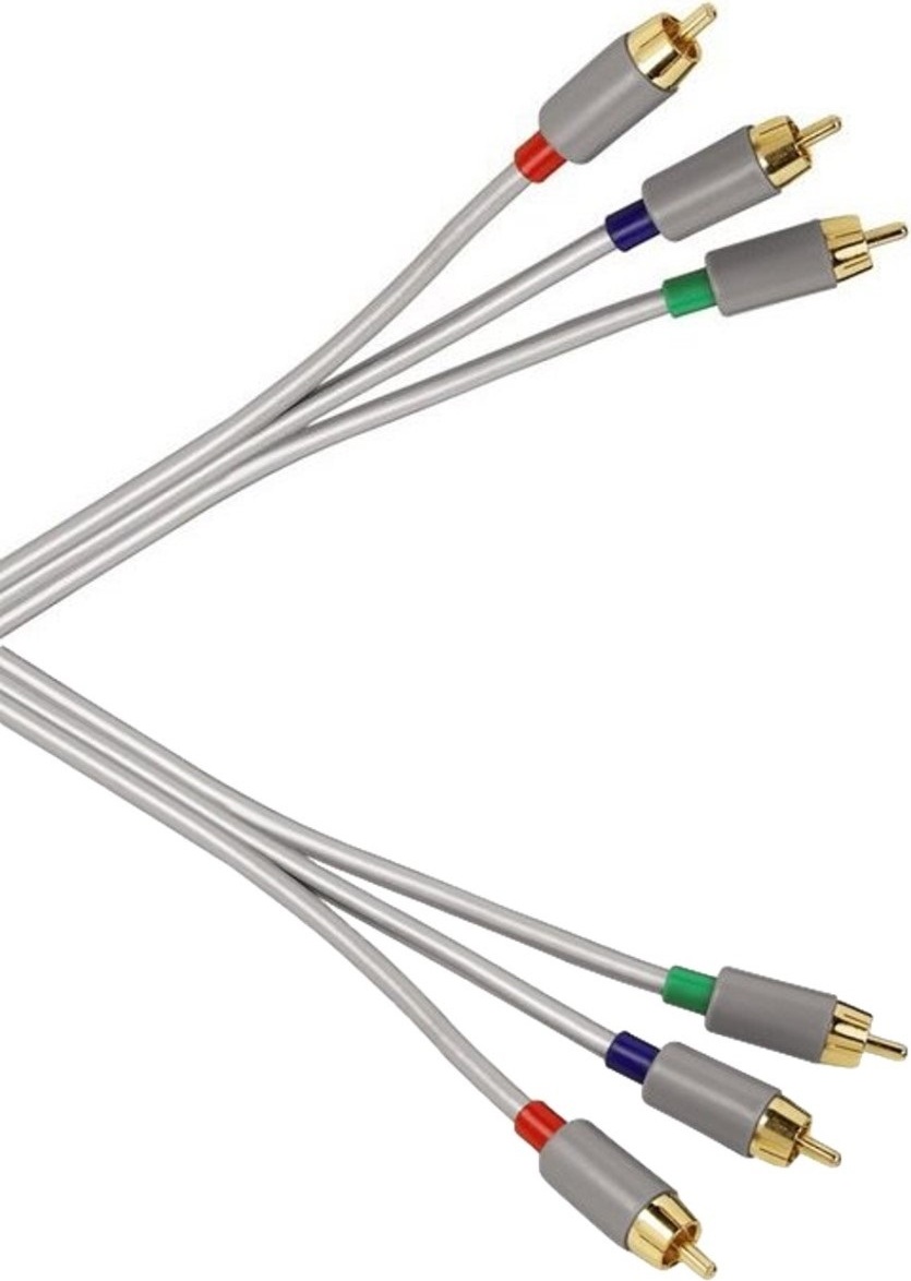 Připojovací kabel YUV 3 m pozlacený stříbrný