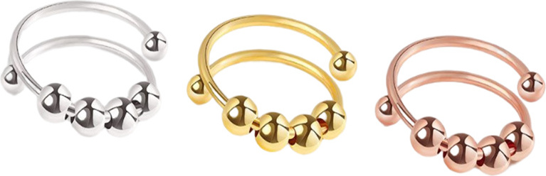 INF Verstellbare Anti-Stress-Ringe mit drehbaren Perlen