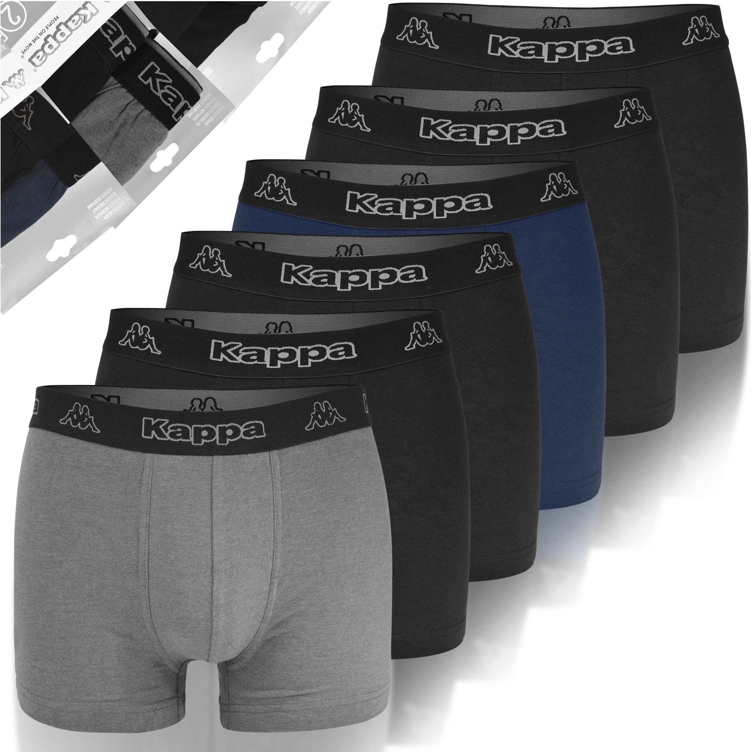 Kappa 6 pezzi Boxer Uomo Cotone 710947 Taglia L Boxer