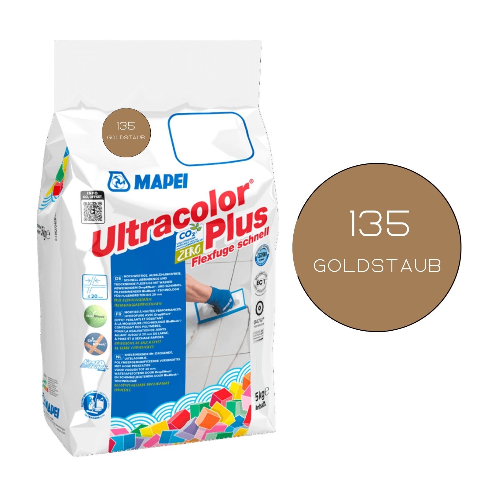 MAPEI® ULTRACOLOR PLUS Fugenmörtel 135 goldstaub 5 kg