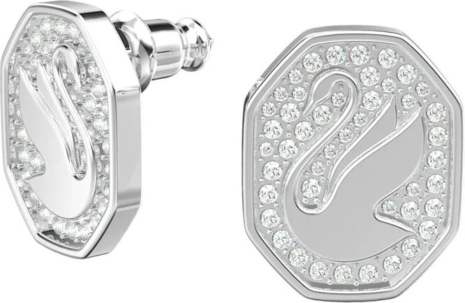 Swarovski Damen Ohrstecker Swan Weiß Rhodiniert 5621097