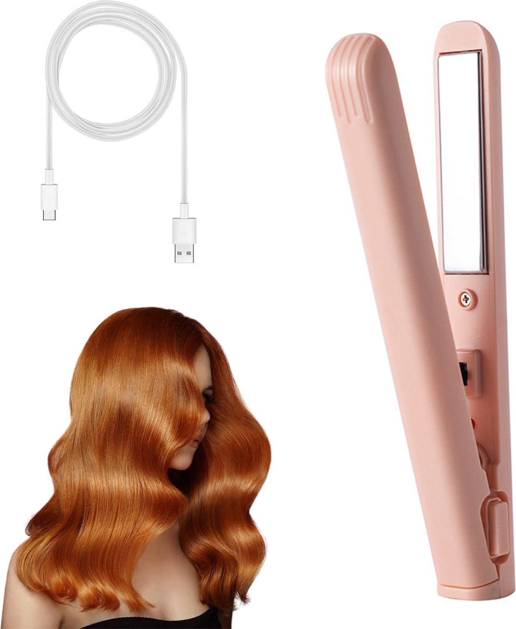 mini kulma 2 v 1, USB kulma na vyrovnávanie vlasov