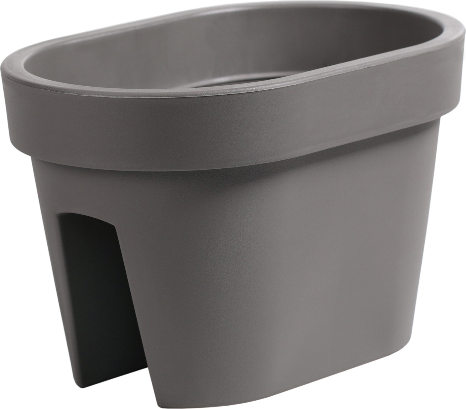 Prosperplast Pot de fleurs LOFLY RAILING Long gris 39,6 cm