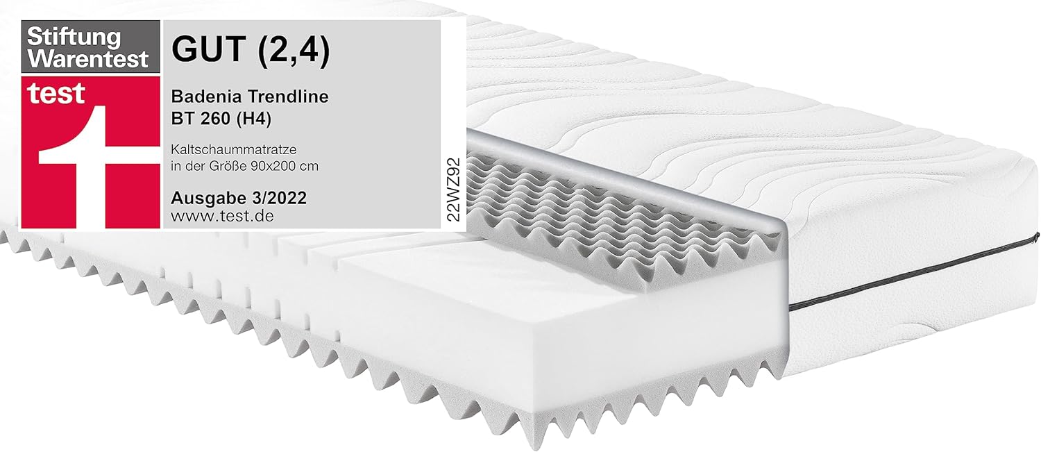 Badenia Trendline 7 Zonen Kaltschaummatratze Bt 260