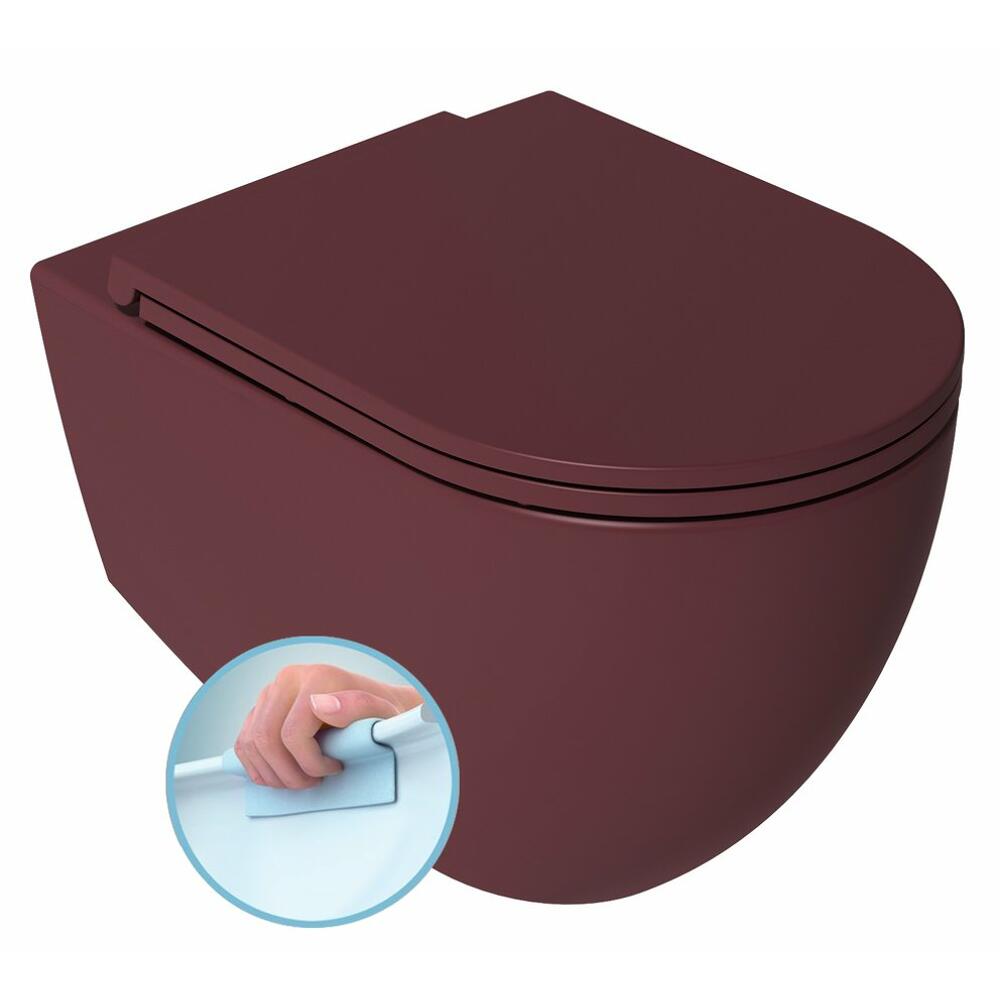 INFINITY Hänge-WC, Rimless, 36,5x53cm, Maroon | Kaufland.de