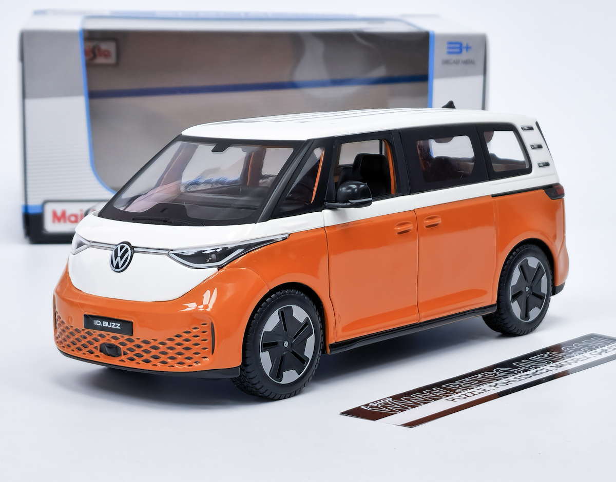 VW ID. Buzz People - biały/metaliczny pomarańczowy Maisto