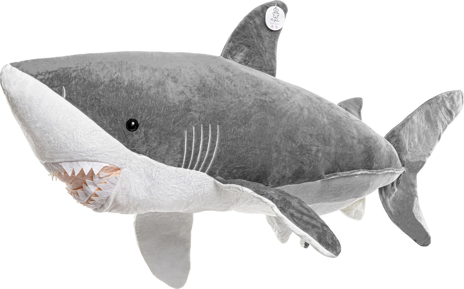 Gustaw Hai ADI Teddy Bear Grand XXL (gris et blanc, 160cm)