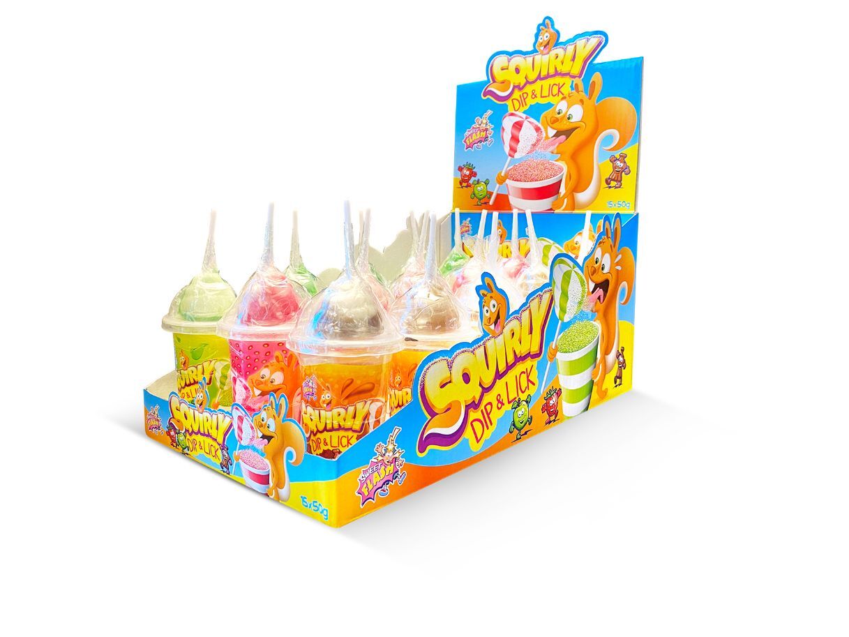 Display Komplett Squirly Dip & Lick 50g Lolly | Kaufland.cz