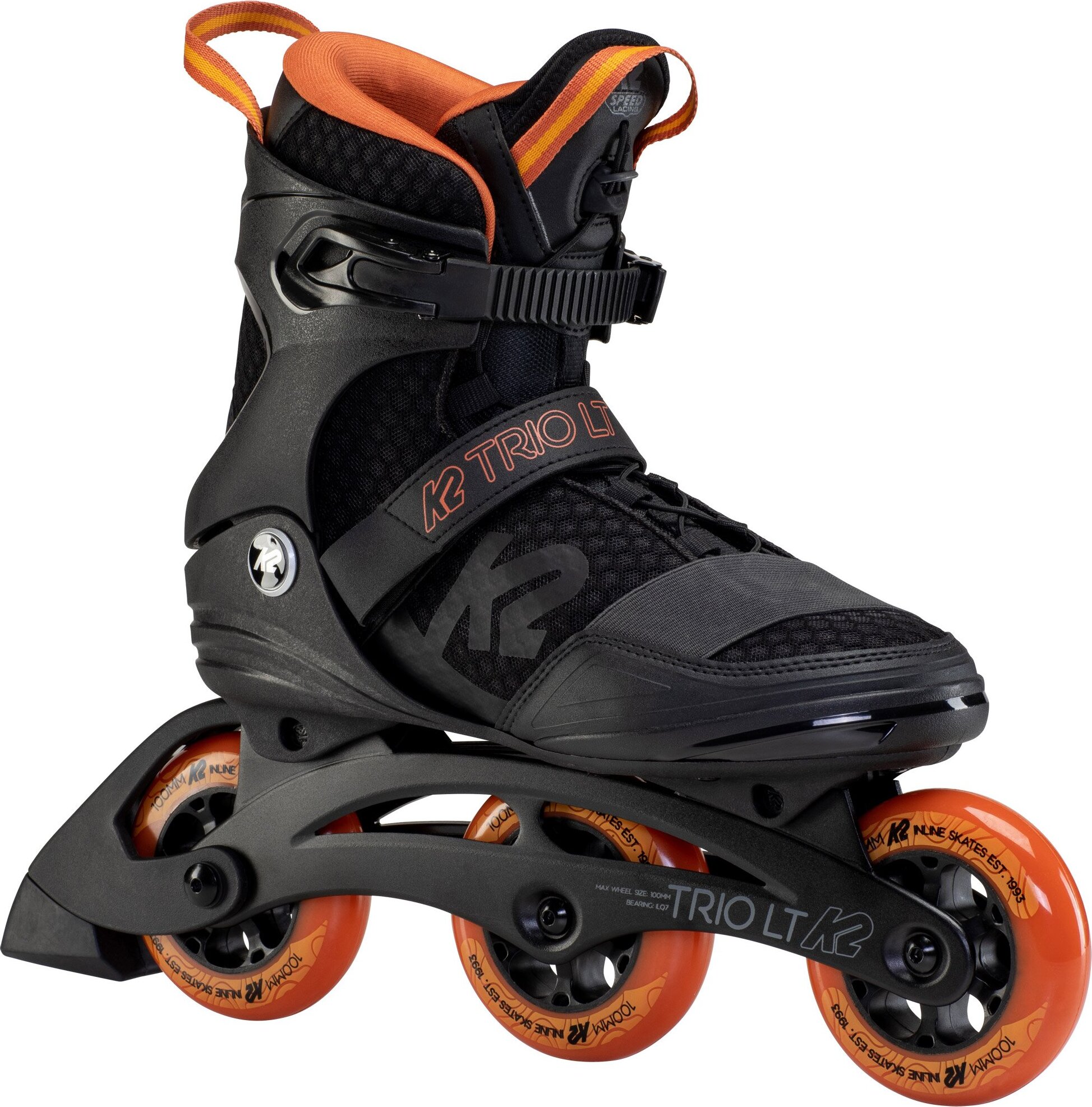 Rollers K2 Skates TRIO LT 100 Unisexe noir - orange